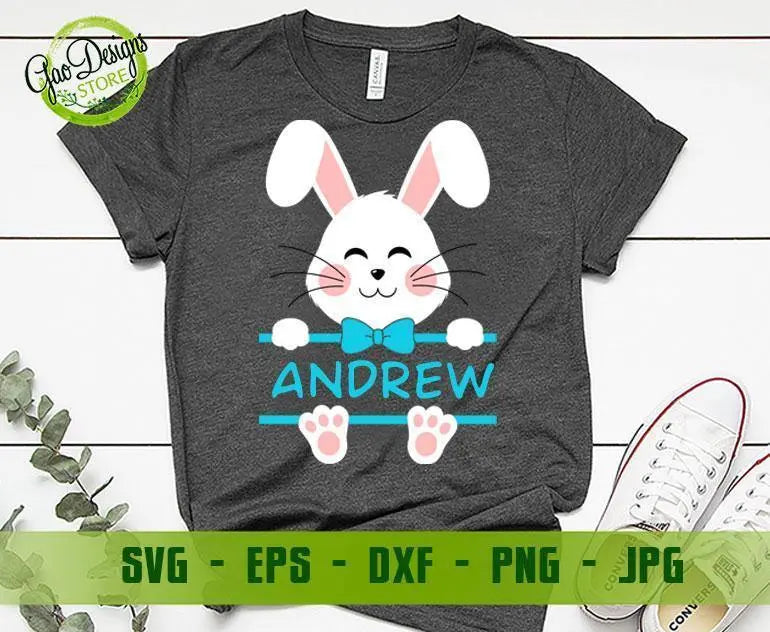 Bunny Split monogram svg Cut File Easter Bunny SVG, png, eps, dxf ...