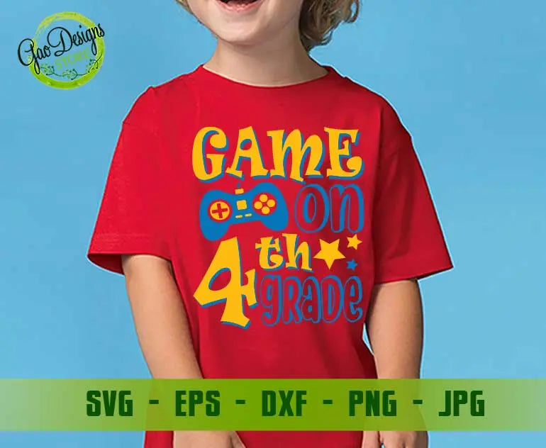 Game on 4th grade svg, Hello fourth grade png first day of school svg ...