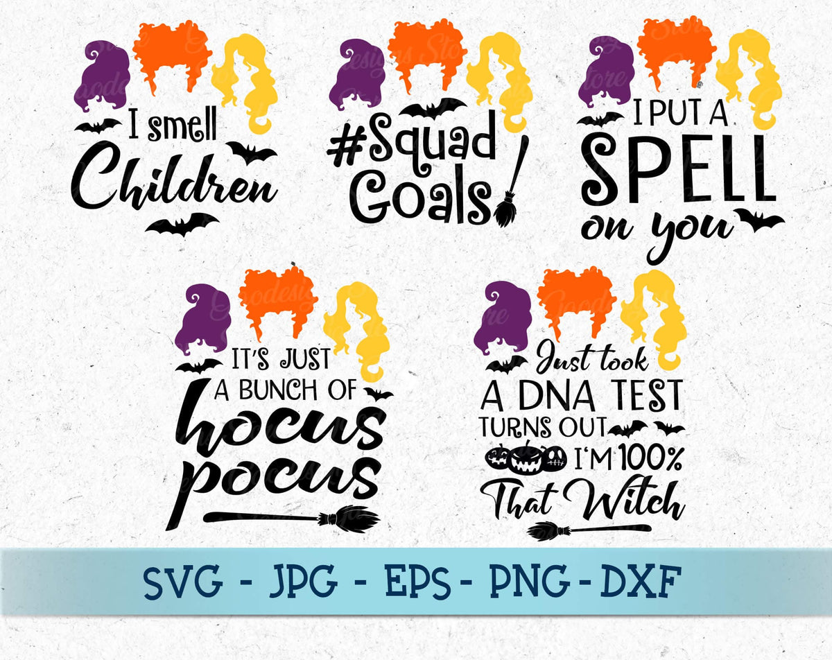 Hocus Pocus halloween SVG Bundle, Sanderson Sisters Svg - Gaodesigns Store