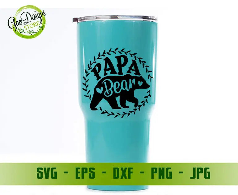 Papa bear svg file for cricut Bear family svg Father's day svg Daddy ...