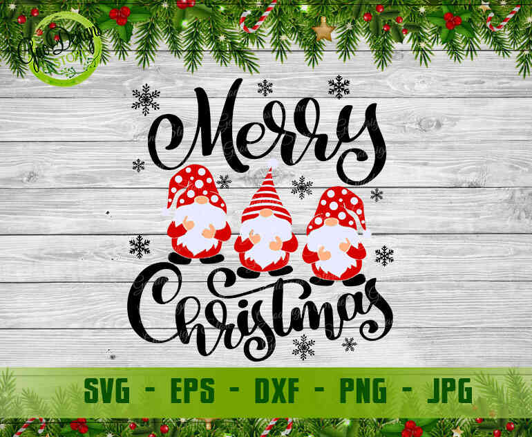 Merry Christmas Gnomes Svg; Cute Gnomies Svg - Gaodesigns Store