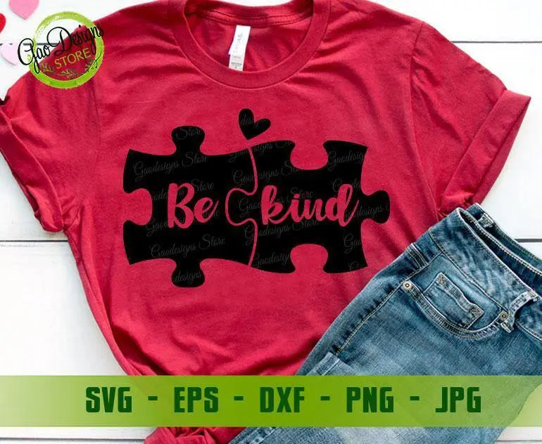 Be kind svg, Autism SVG Cut File, Autism Awareness svg, Puzzle Piece ...