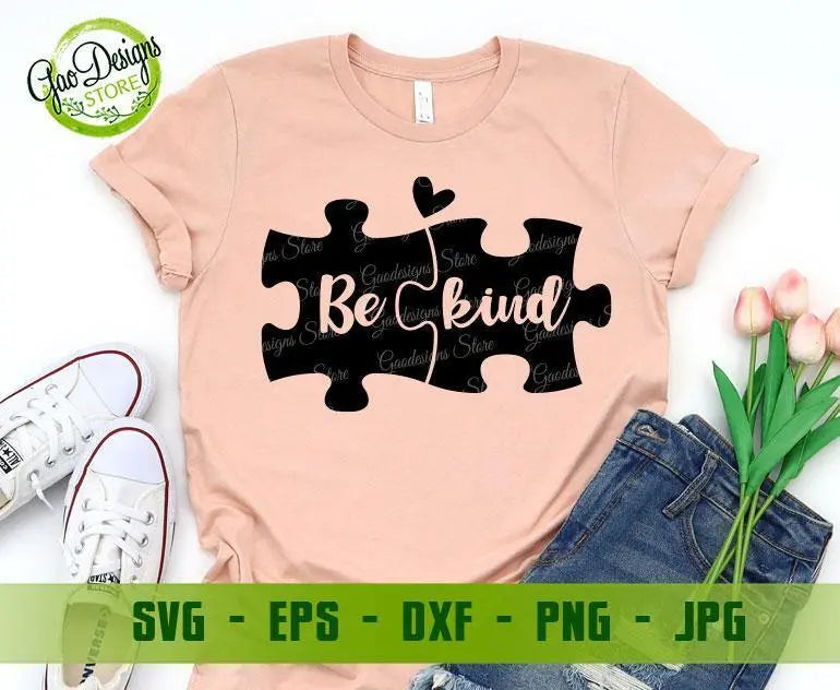 Be kind svg, Autism SVG Cut File, Autism Awareness svg, Puzzle Piece ...