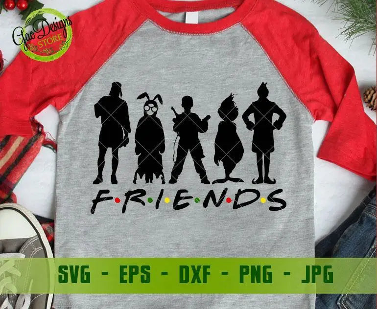 Christmas Movies Friends Svg, christmas movie character, Movie Home ...