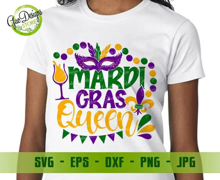 Mardi Gras Queen svg Mardi Gras svg, Fat Tuesday svg, Mardi Gras Shirt ...