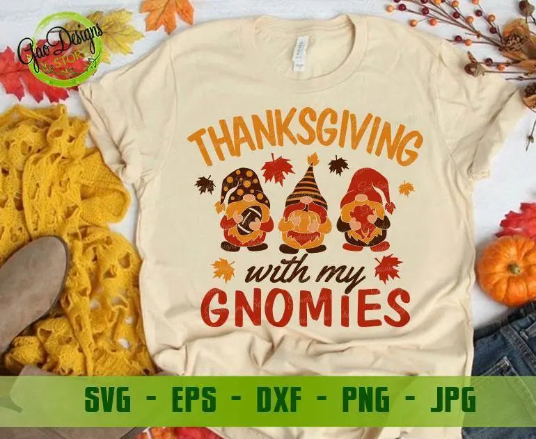 Thanksgiving with my gnomies svg Thankful Gnomes Svg, Happy ...