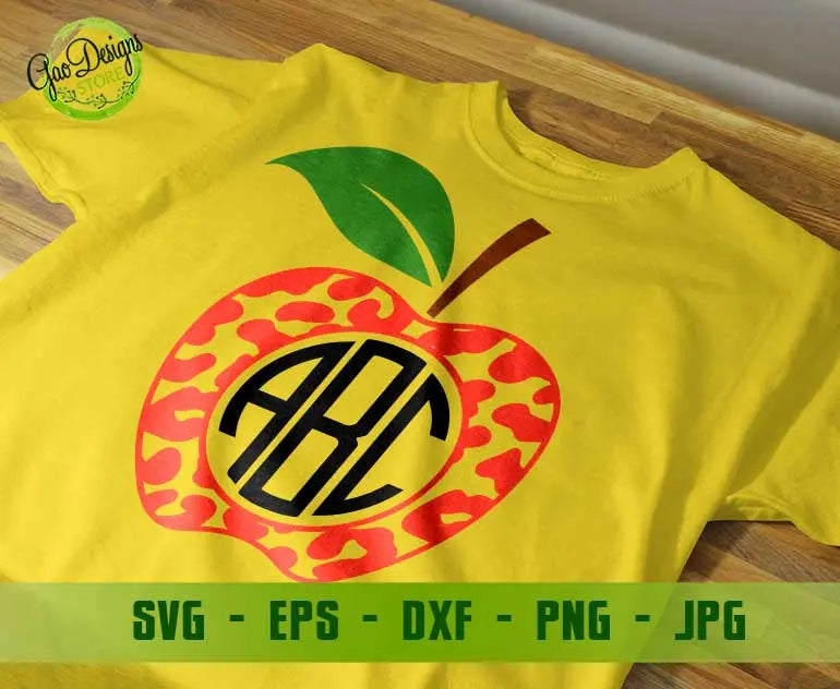 Apple Monogram Bundle Svg, Apple For Teacher Svg, Apple svg, Teacher ...
