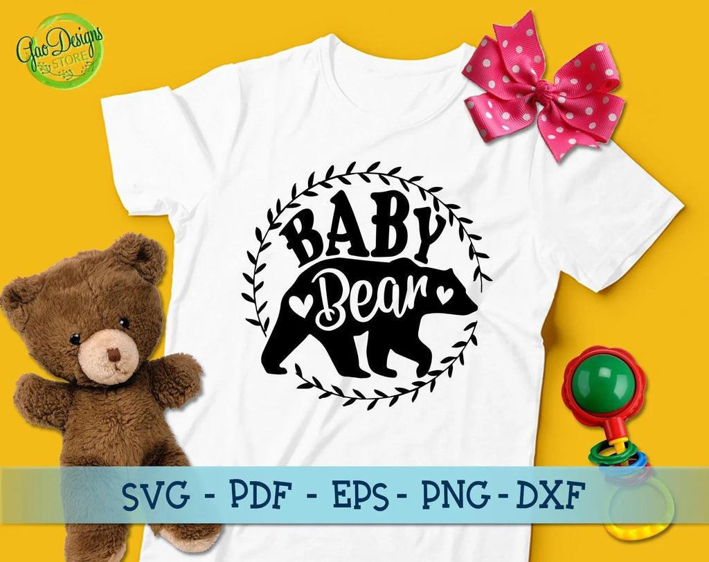 Baby bear svg file for cricut Bear family svg Momma bear design, bear ...
