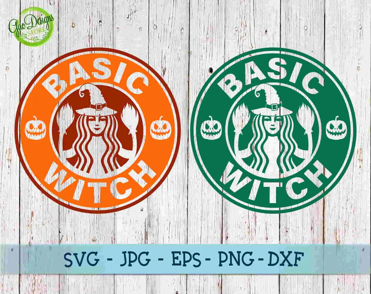 Basic Witch SVG Starbucks Logo SVG Halloween svg - Gaodesigns Store