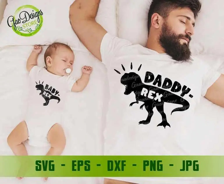 Daddy Rex Svg, Baby Rex Svg, T-Rex Father's day svg, Daddysaurus Rex ...