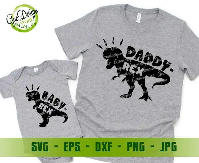 Daddy Rex Svg, Baby Rex Svg, T-Rex Father's day svg, Daddysaurus Rex ...