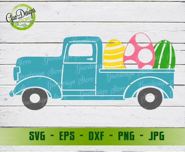 Easter vintage Truck Svg, Easter Truck svg, Easter old Truck ,Easter ...