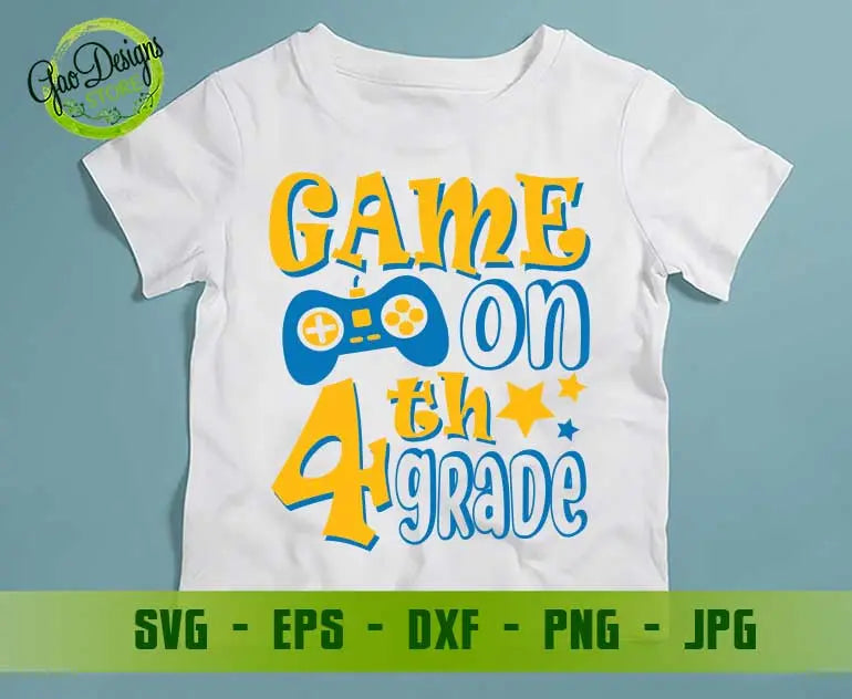 Game on 4th grade svg, Hello fourth grade png first day of school svg ...