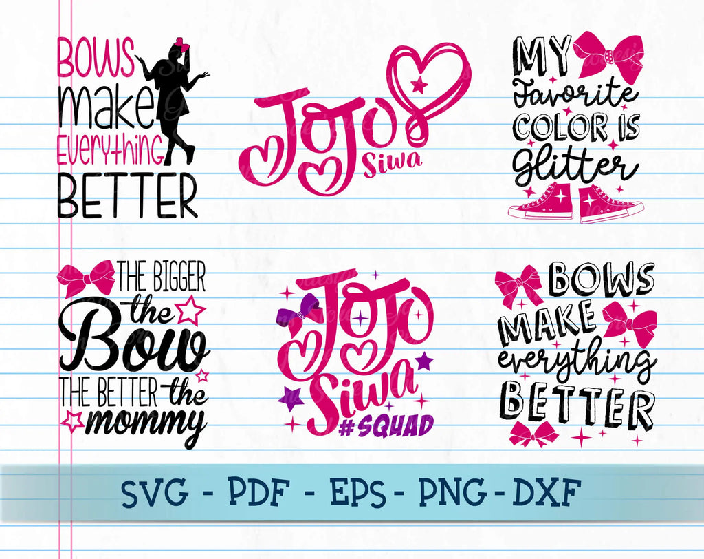 Jojo siwa svg bundle, Jojo siwa squad svg, Jojo siwa logo svg, Jojo ...