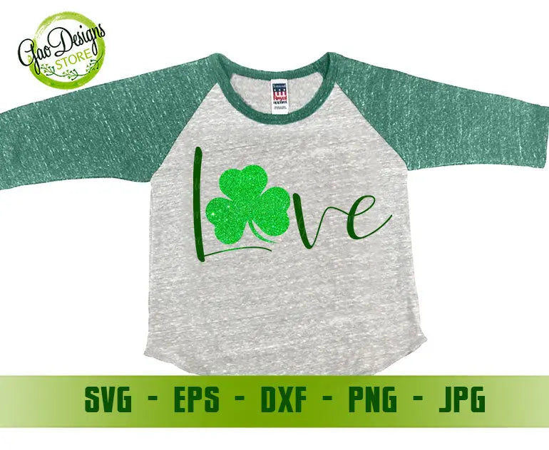 Love Shamrock svg, Shamrock Love svg, St. Patrick's Day svg, St ...