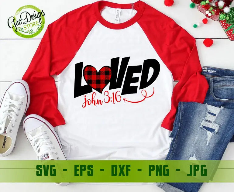 Loved John 3:16 Svg Cutting Files, Valentines Day Svg, Christian ...