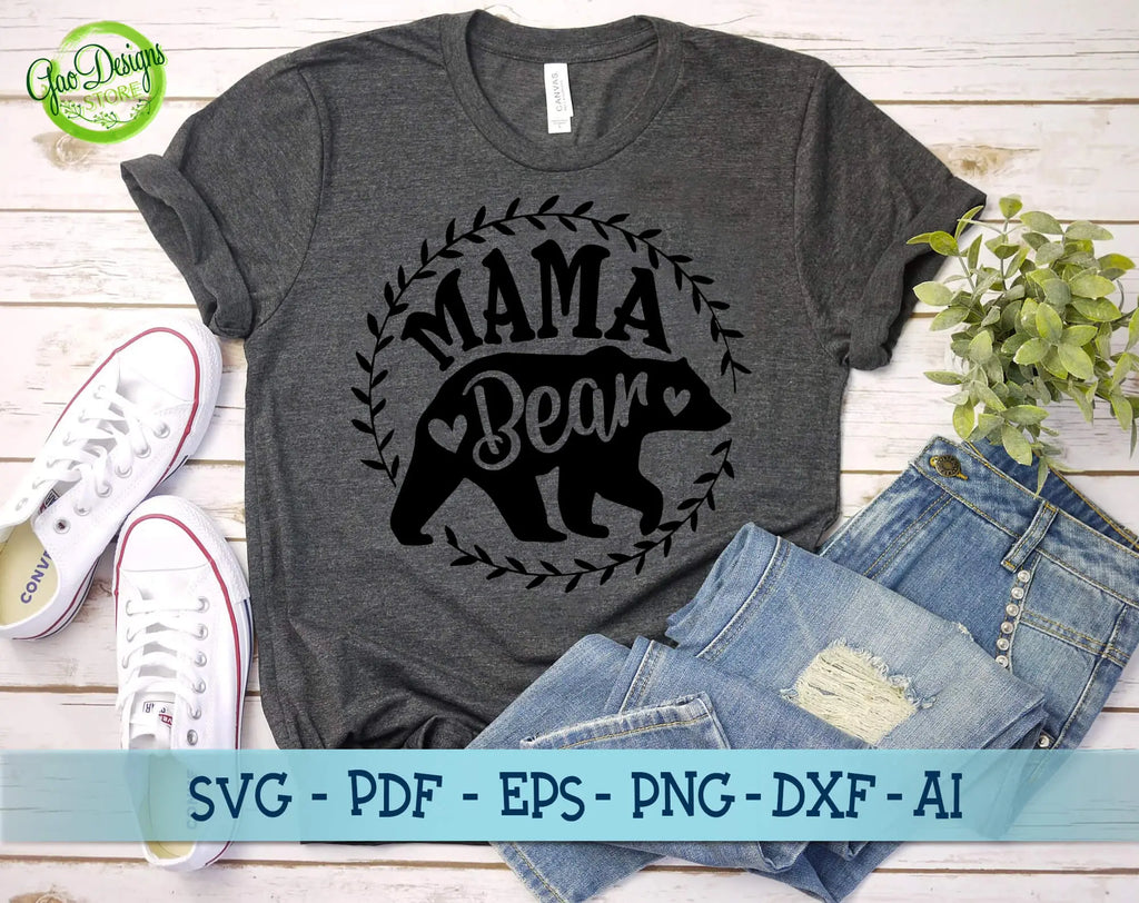 Mama bear svg file for cricut Bear family svg Momma bear design, bear ...