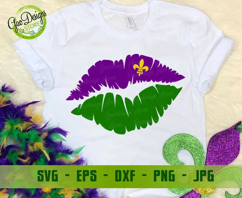 Mardi Gras Lips svg, Fleur De Lis svg dxf png, Fat Tuesday Saints New ...