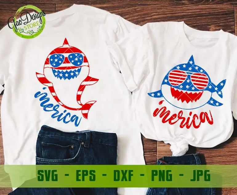 Patriotic Shark Svg, 4th of July Svg American Flag Shark Svg USA Svg ...