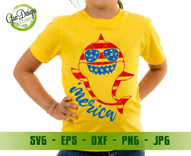 Patriotic Shark Svg, 4th of July Svg American Flag Shark Svg USA Svg ...