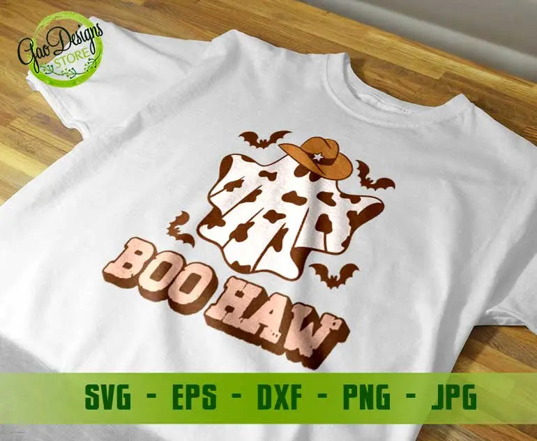 Retro Cowboy Halloween Boo Haw Svg, Halloween Ghost svg, png, Halloween ...