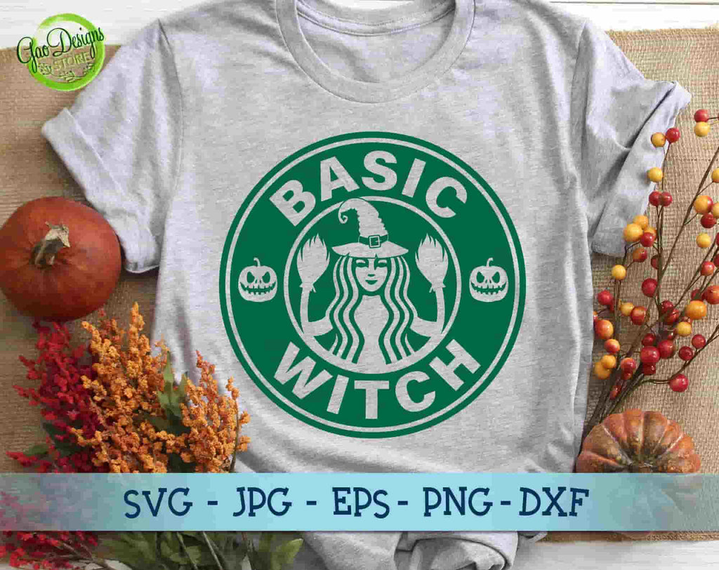 Basic Witch SVG Starbucks Logo SVG Halloween svg - Gaodesigns Store