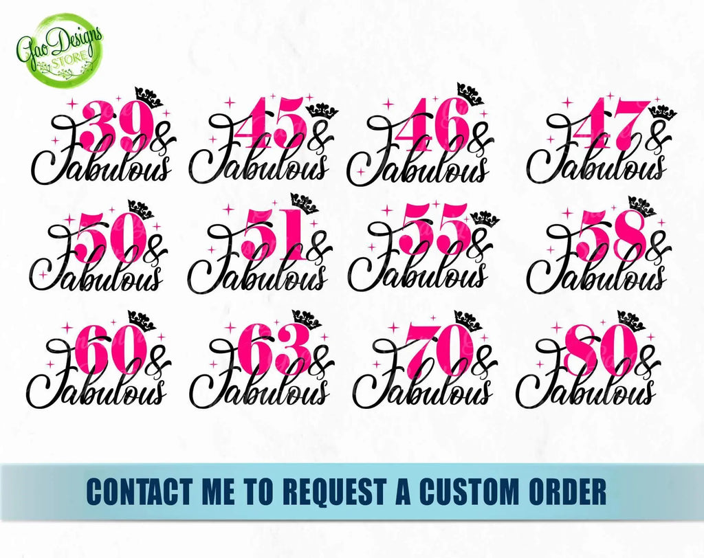 51 and Fabulous Svg 51th Birthday Shirt 51th Birthday Gifts for Women ...