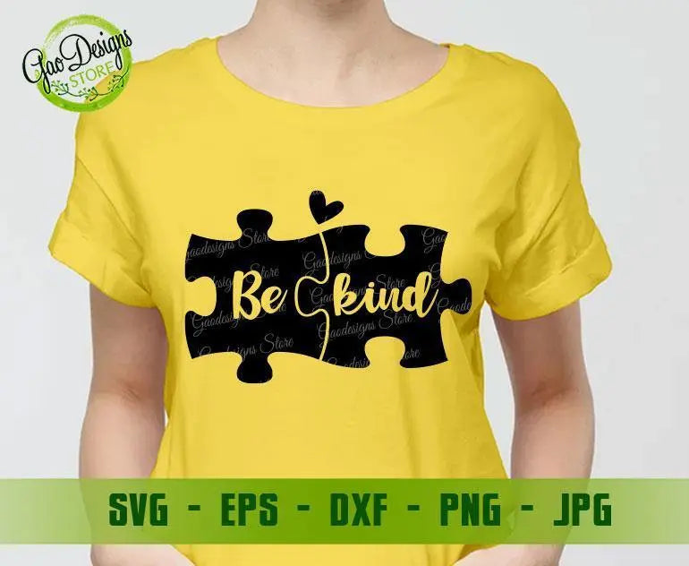 Be kind svg, Autism SVG Cut File, Autism Awareness svg, Puzzle Piece ...