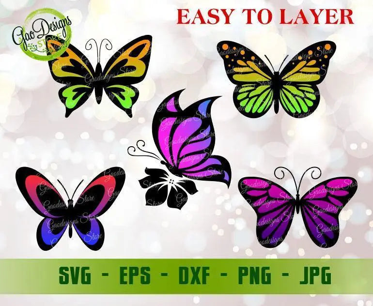 Butterfly SVG, Butterfly Bundle SVG Files, Easy To Layer Butterfly SVG ...