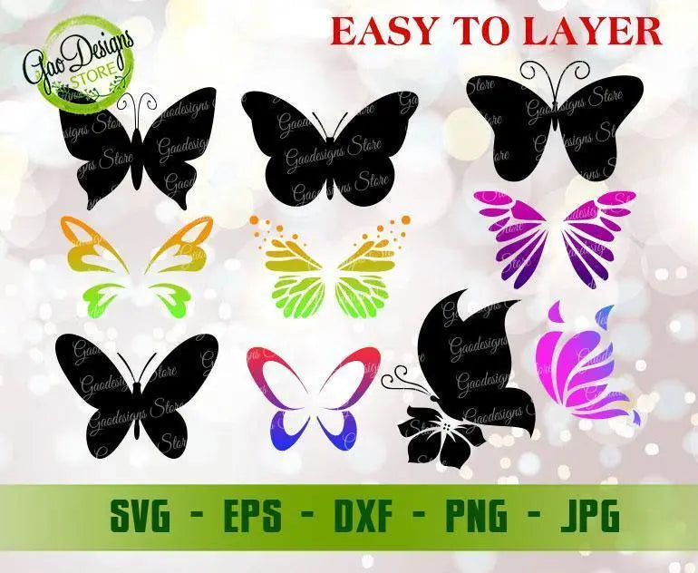 Butterfly SVG, Butterfly Bundle SVG Files, Easy To Layer Butterfly SVG ...