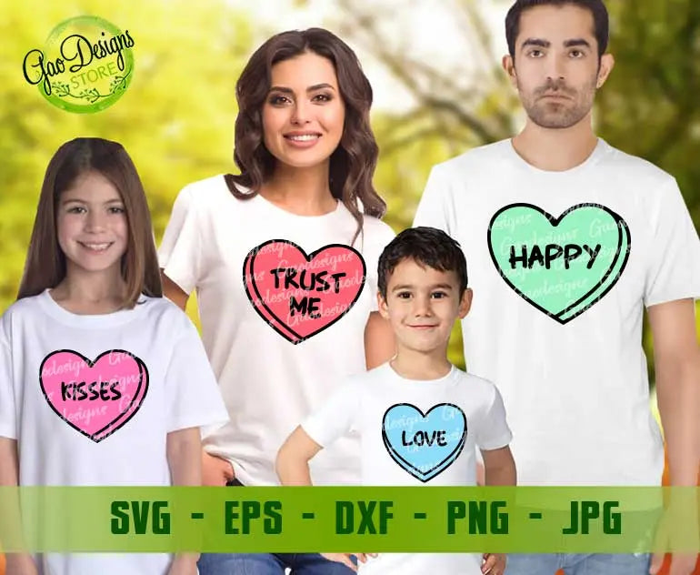 Conversation Hearts SVG, Valentines Day SVG, Valentines day Candy ...