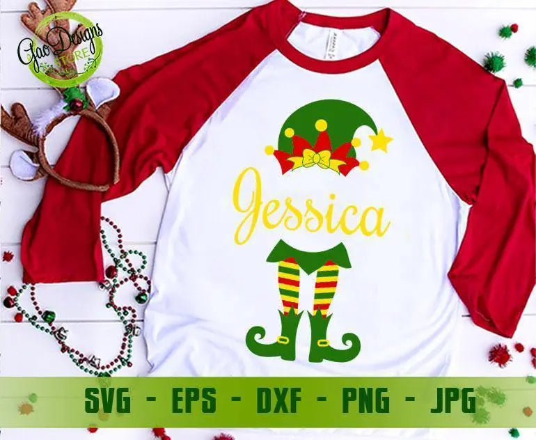 Cute elf squad monogram frame svg, The Elf Christmas Frame Cuttable ...