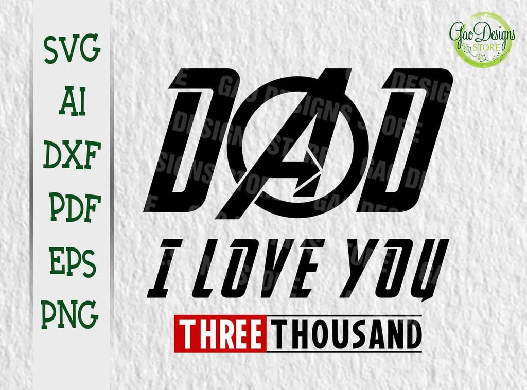 DAD I love you 3000 Father Son Matching Dad i love you 3000 svg Iron ...