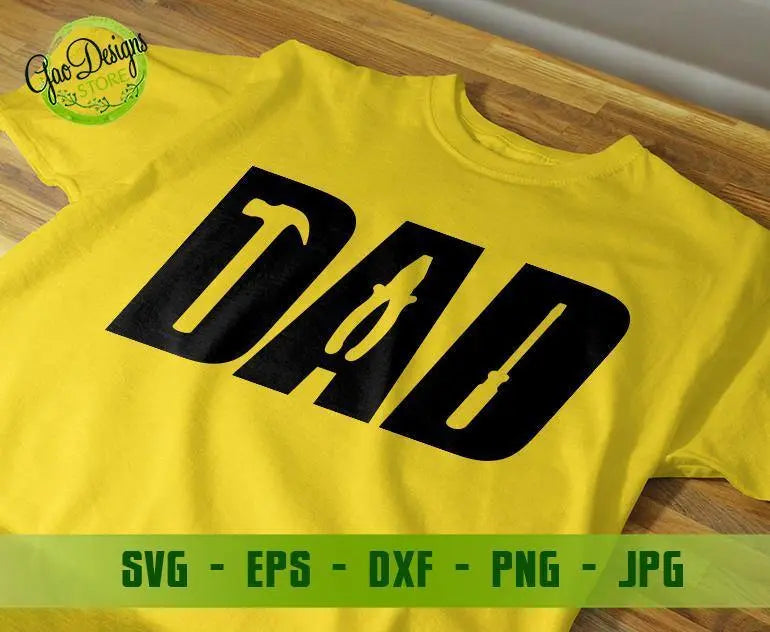 Dad word with tools svg Dad tools svg files for cut, Gift for dad svg ...