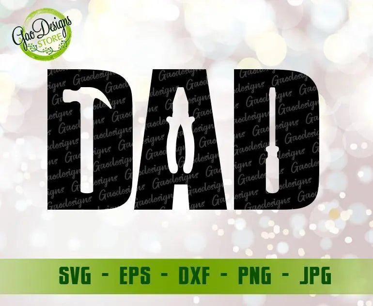 Dad word with tools svg Dad tools svg files for cut, Gift for dad svg ...