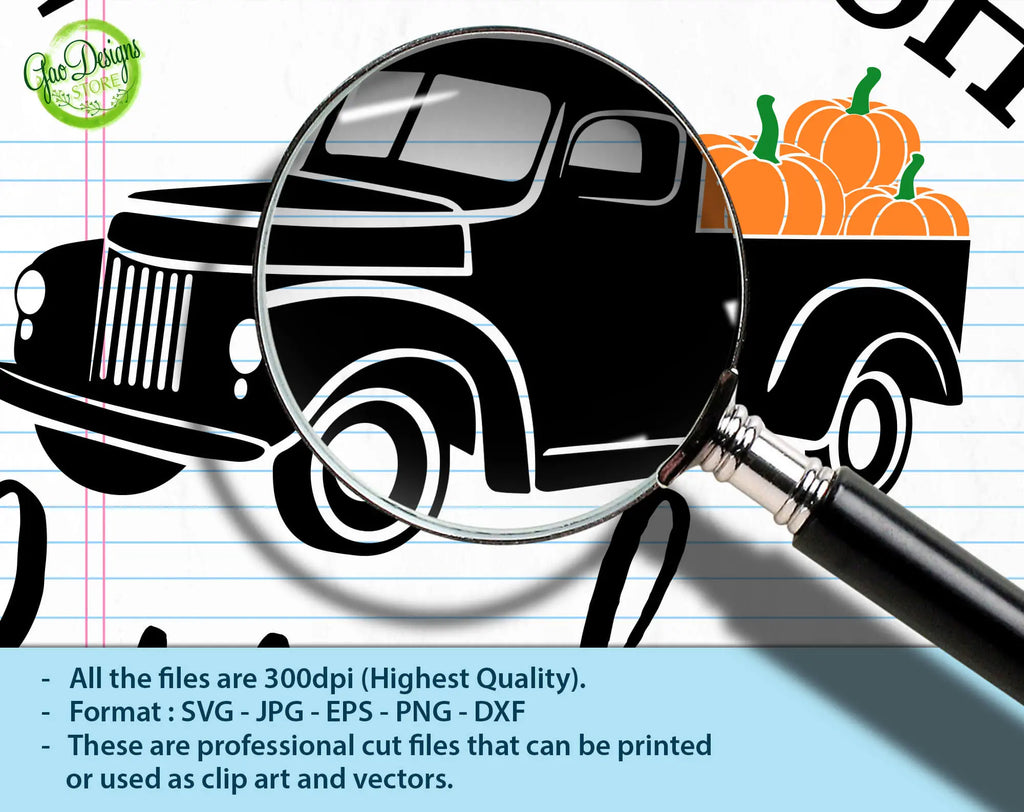 Farm fresh pumpkins svg, fall svg, fall sign svg, old truck svg, farm ...