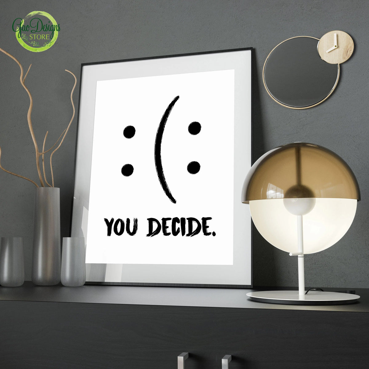 Funny Wall Art, You Decide Print, Funny Quote Poster, Motivational ...