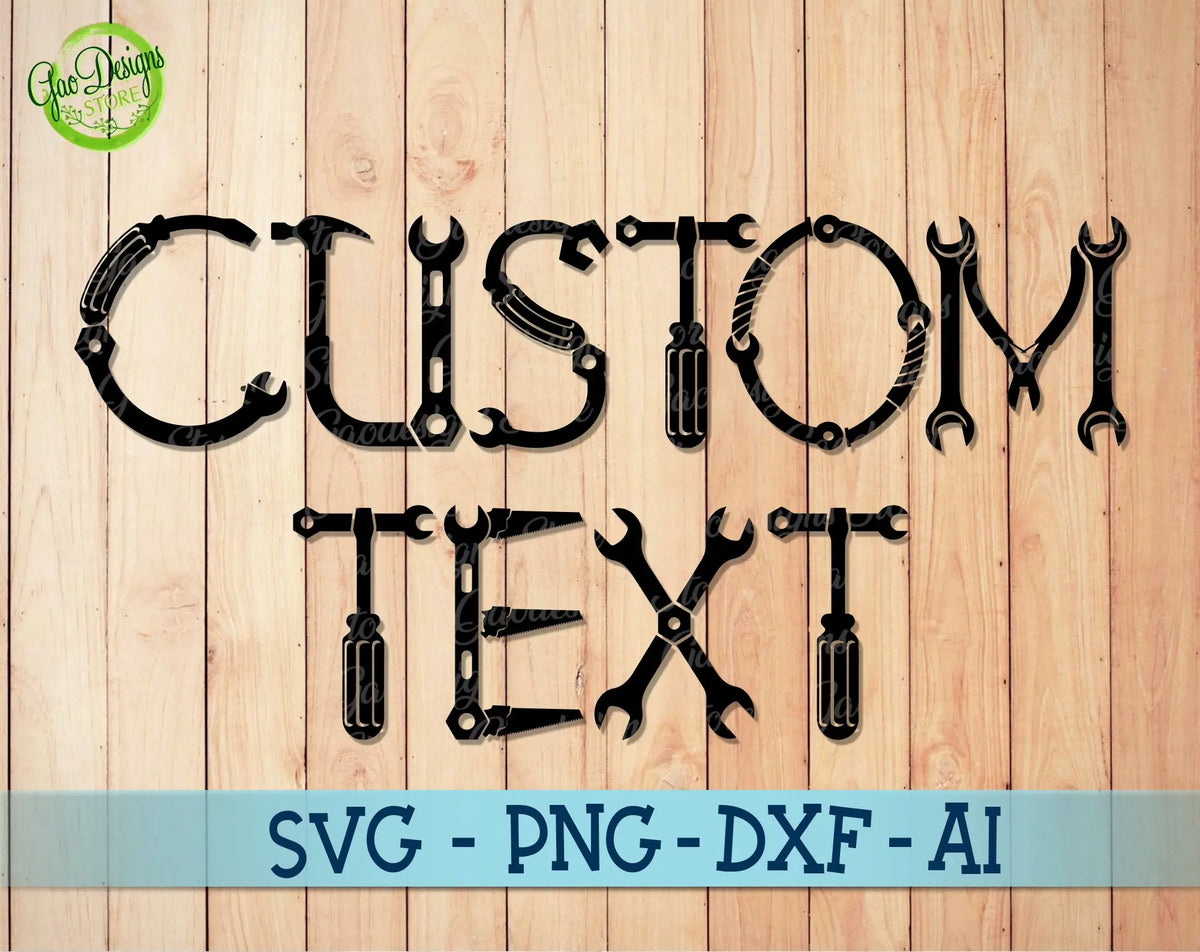Hand Tool Letters Svg cut file, Full Alphabet A-Z Hand Tool Letters ...