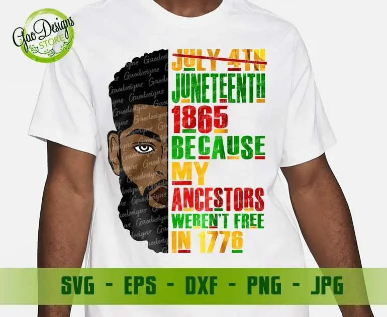 Juneteenth 1865 Because My Ancestors Weren’t Free In 1776 SVG ...