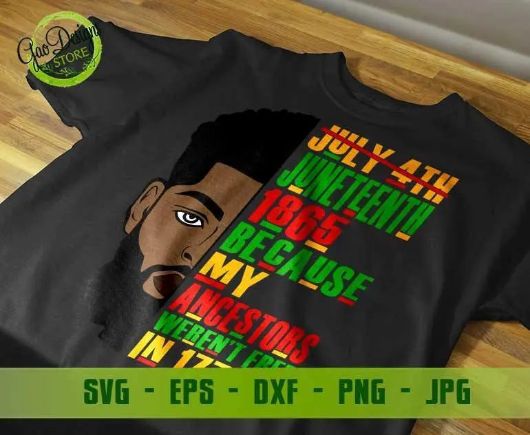 Juneteenth 1865 Because My Ancestors Weren’t Free In 1776 SVG ...