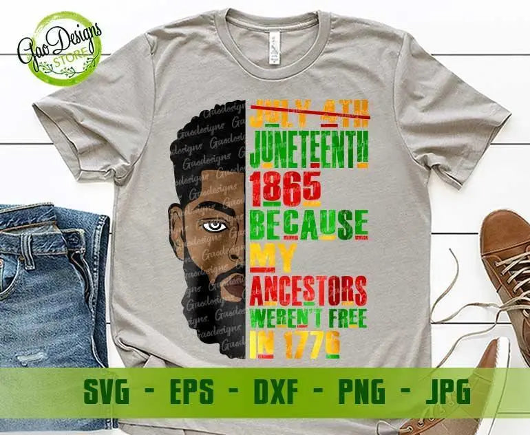 Juneteenth 1865 Because My Ancestors Weren’t Free In 1776 SVG ...