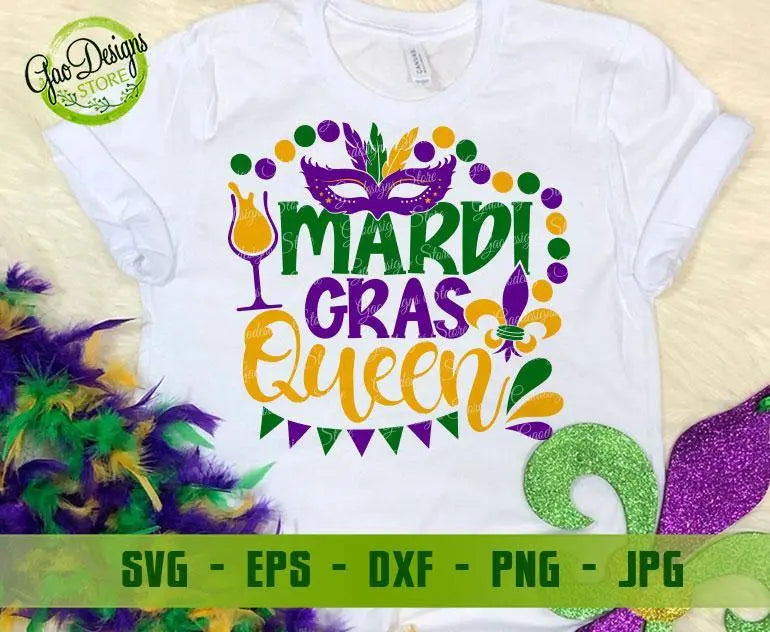 Mardi Gras Queen svg Mardi Gras svg, Fat Tuesday svg, Mardi Gras Shirt ...
