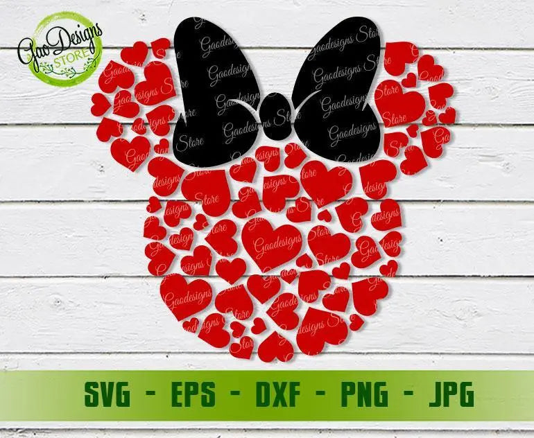 Minnie Hearts svg, Minnie Valentine's day svg, Disney Valentine svg ...