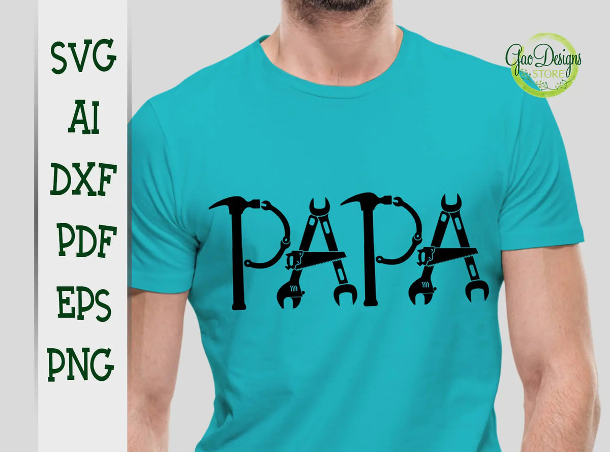 PAPA tools alphabet SVG, Father's day svg, Dad tools Alphabet SVG, Gift ...