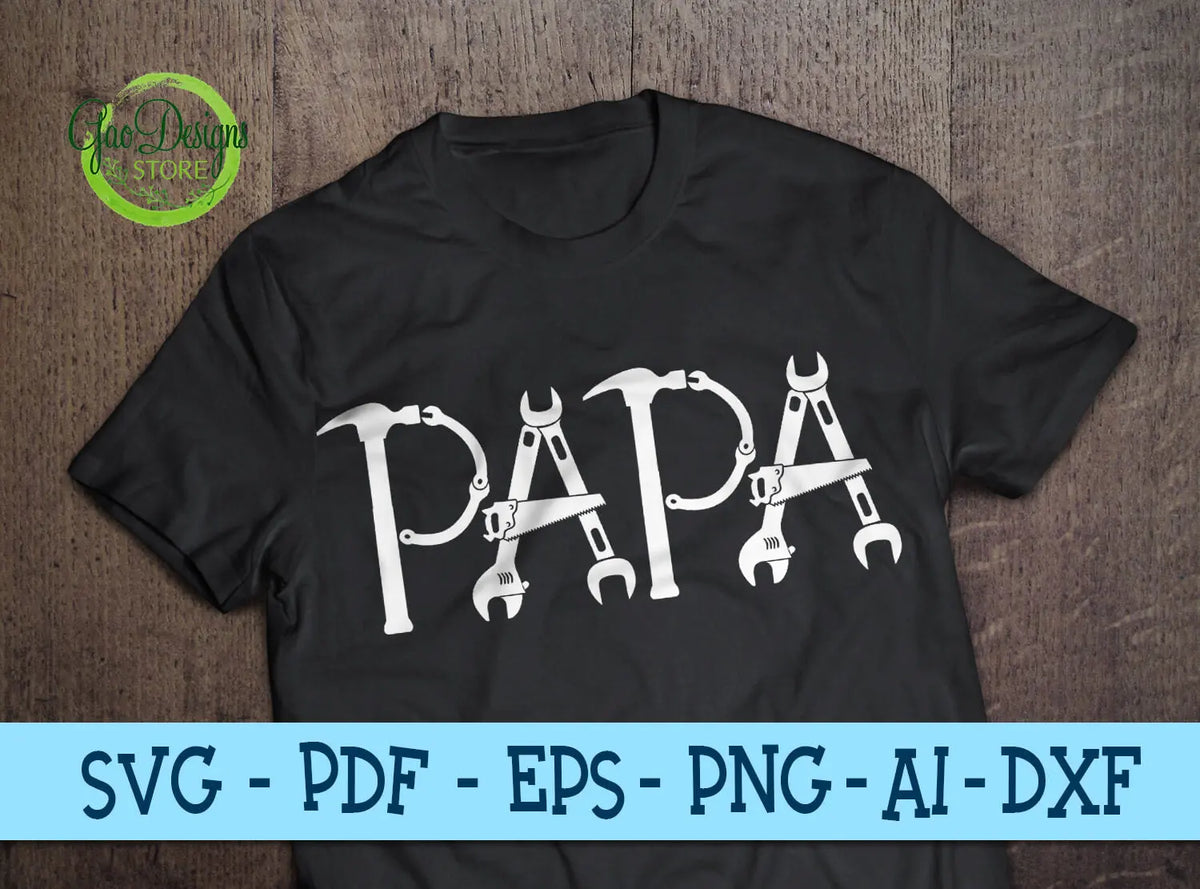 PAPA tools alphabet SVG, Father's day svg, Dad tools Alphabet SVG, Gift ...
