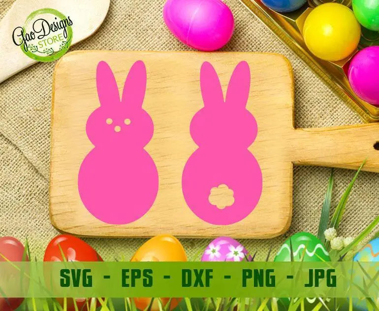 Peeps Easter Bunny Cut File, Cute Peeps svg, Bunny Clip Art Bunny face ...