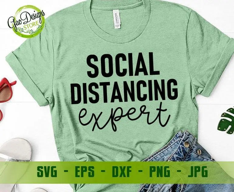 Social Distancing Expert Svg, Funny Svg, Anti-Social Svg, Social ...