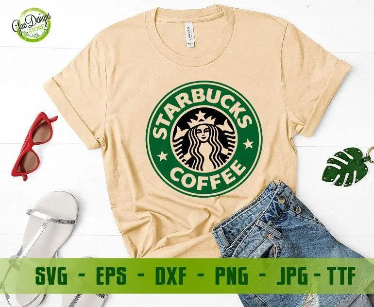 Starbucks coffee svg cut files, Vector Starbucks logo, Starbucks ...