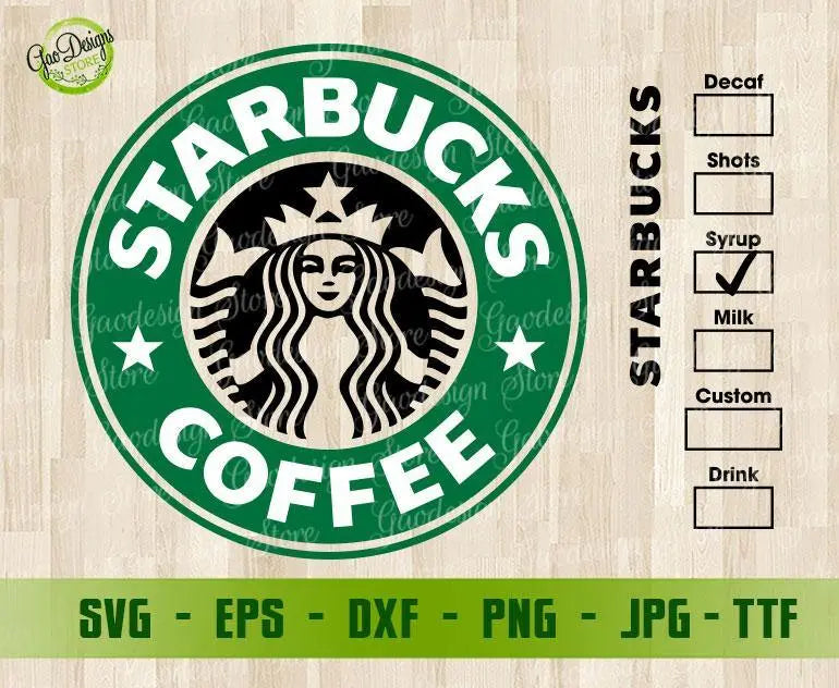 Starbucks coffee svg cut files, Vector Starbucks logo, Starbucks ...