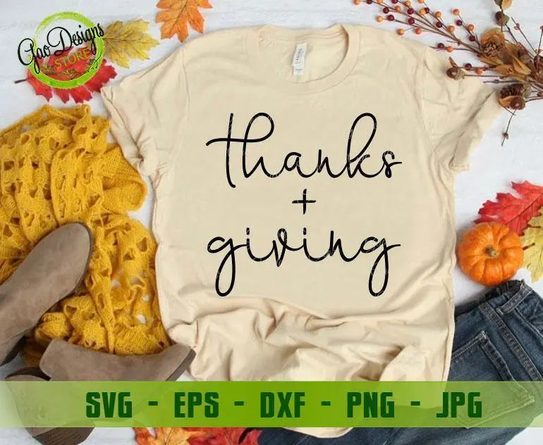 Thanks + Giving svg, thanks svg, happy thanksgiving svg for cricut ...